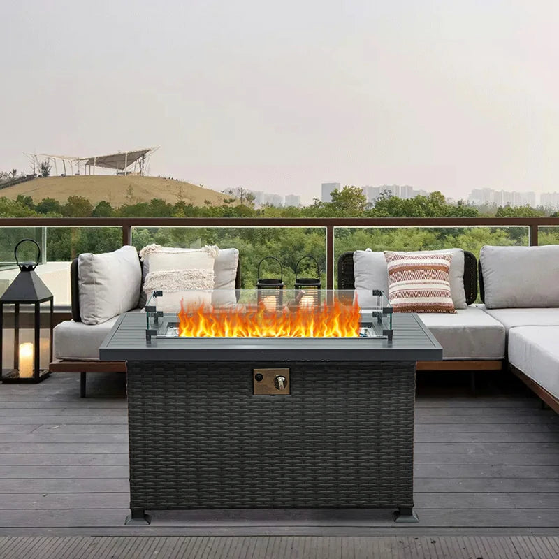 Patio coffee table with fire pit store